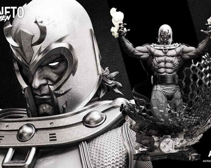 Magneto Bust With Multiple Heads 3D Print File STL - Etsy