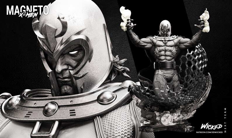 Magneto Bust With Multiple Heads 3D Print File STL - Etsy