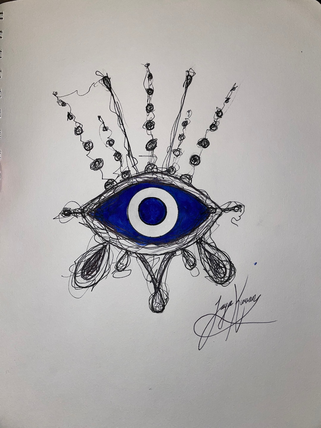 Evil Eye Line Drawing - Etsy