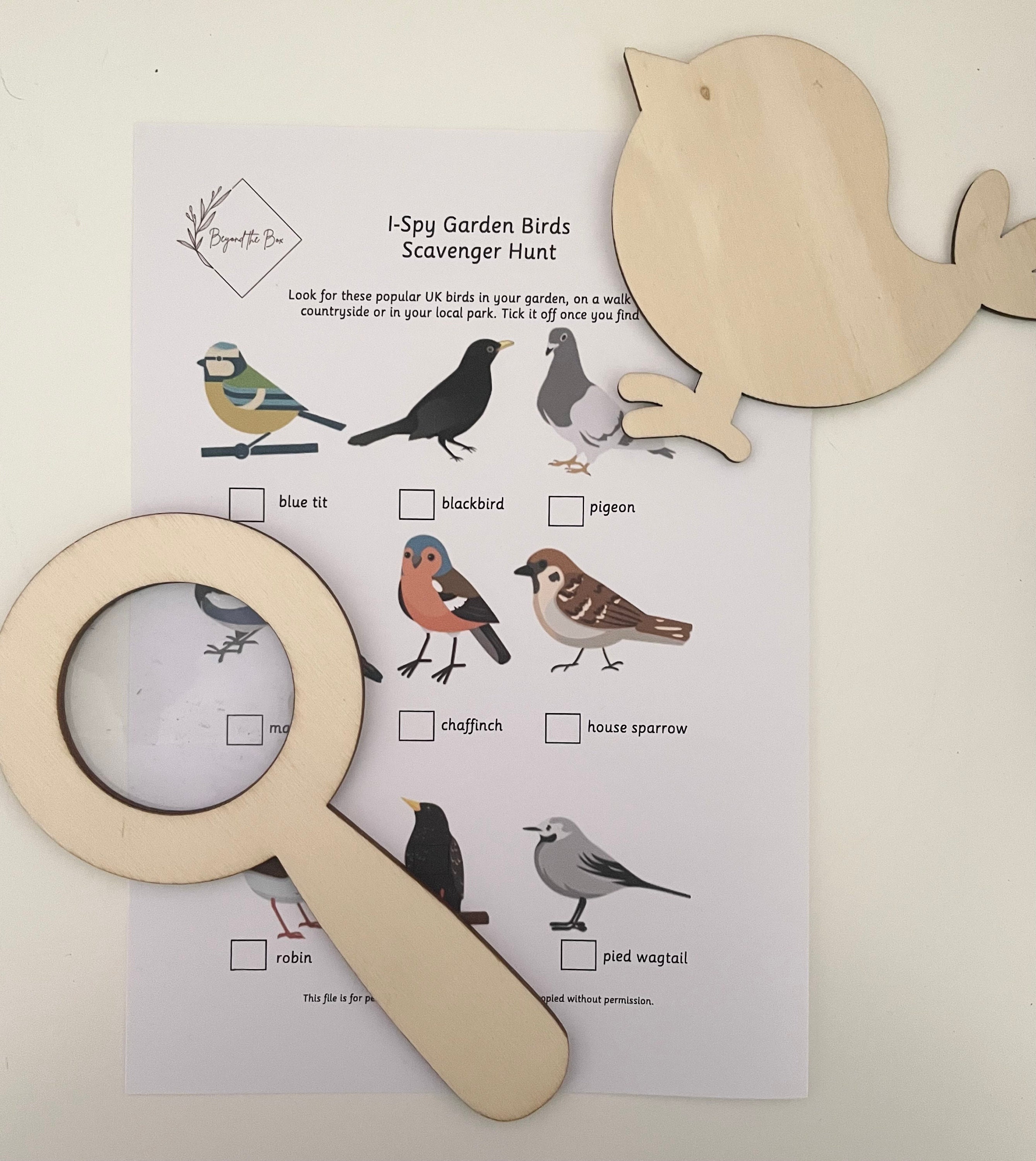 I-spy Garden Birds Scavenger Hunt Printable Download Children's ...