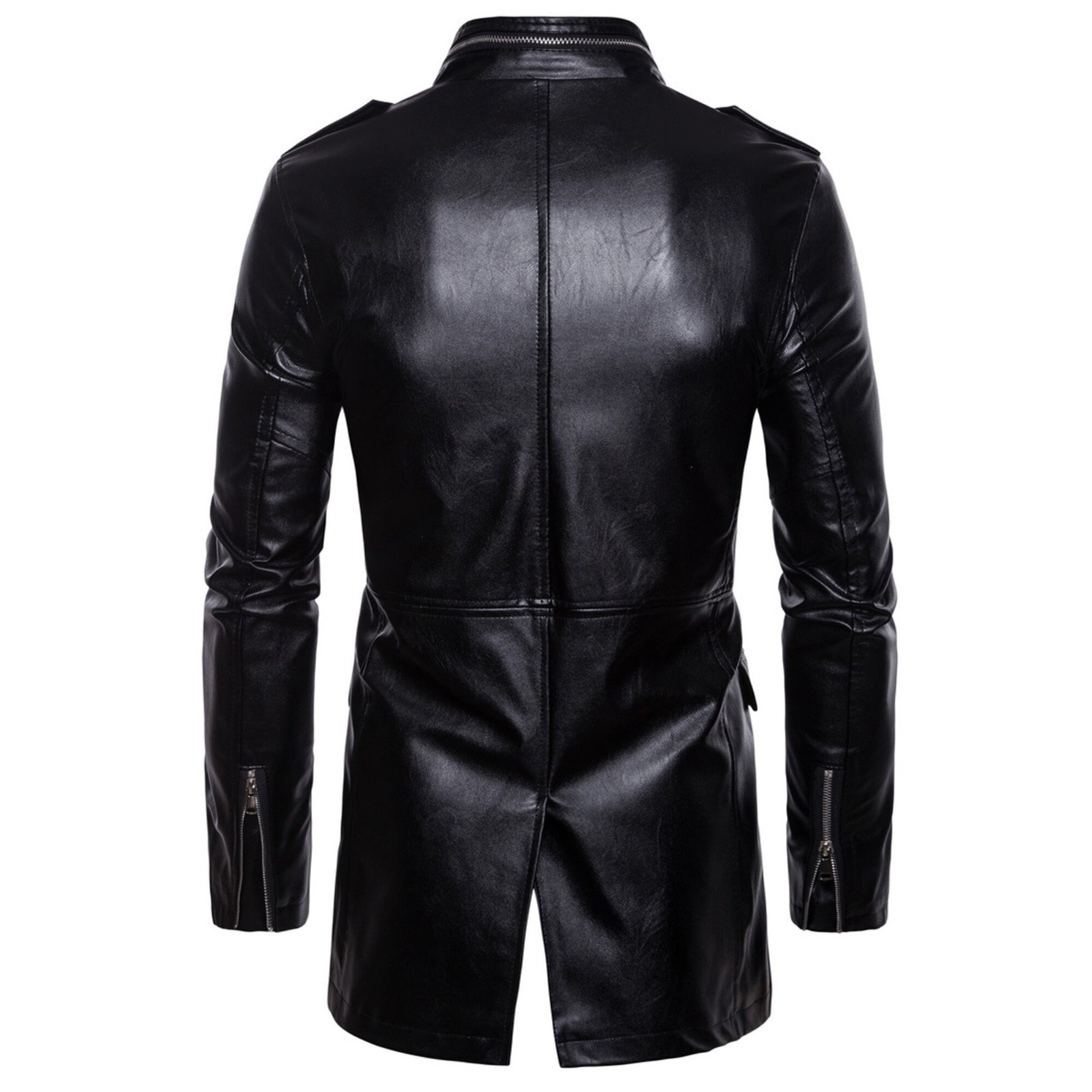 Oversized Black Leather Jacket, Men's Bomber Black jacket, Unique ...