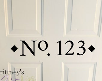 Front Door Decal Address for Door in Wreath Personalized - Etsy