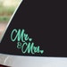 Mr. and Mrs. Decal Permanent - Etsy