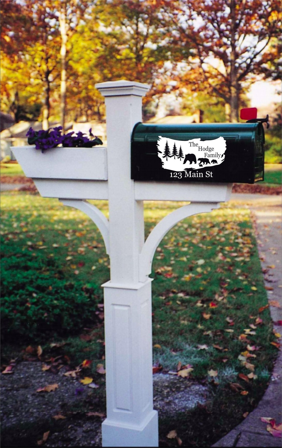 Forest Theme Bear Family Mailbox Decal - Etsy