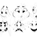 Set of 6 Cartoon Face Decals - Etsy