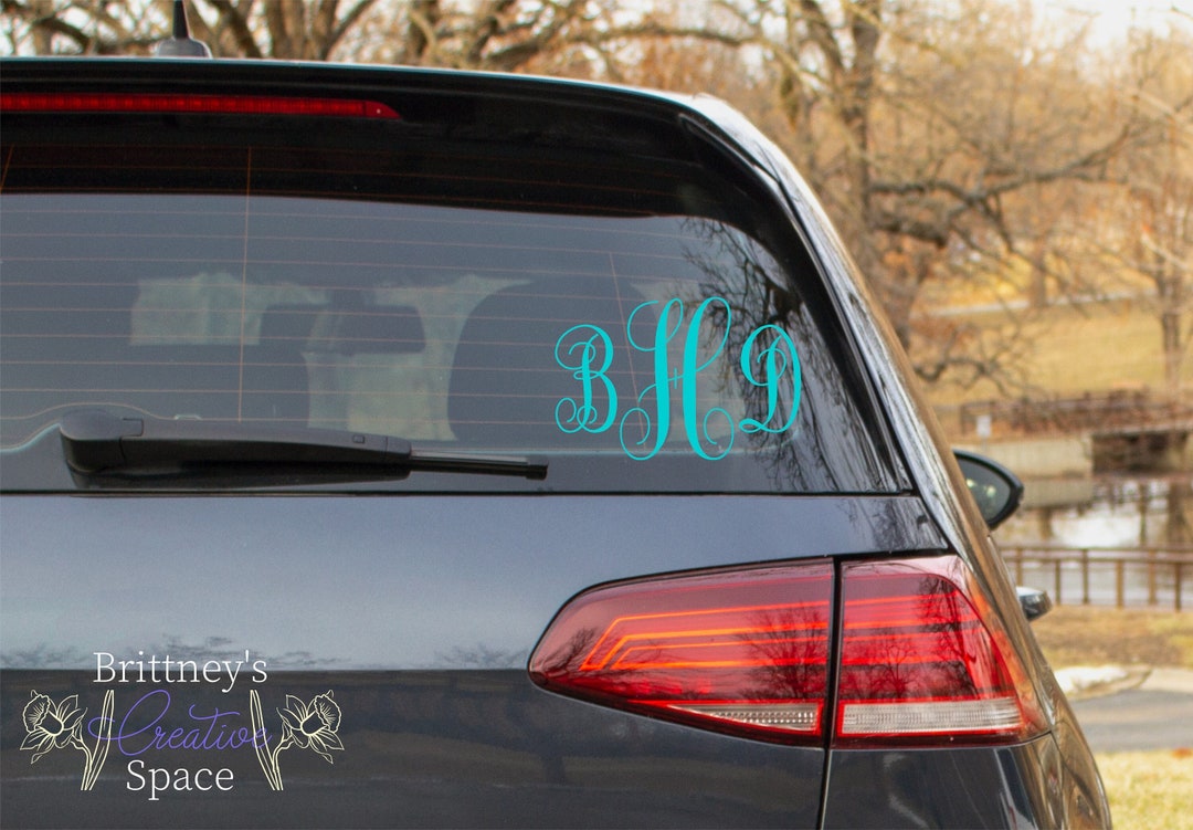 Custom Monogram Permanent Decal - Etsy