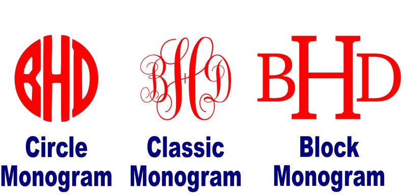 Custom Monogram Permanent Decal - Etsy