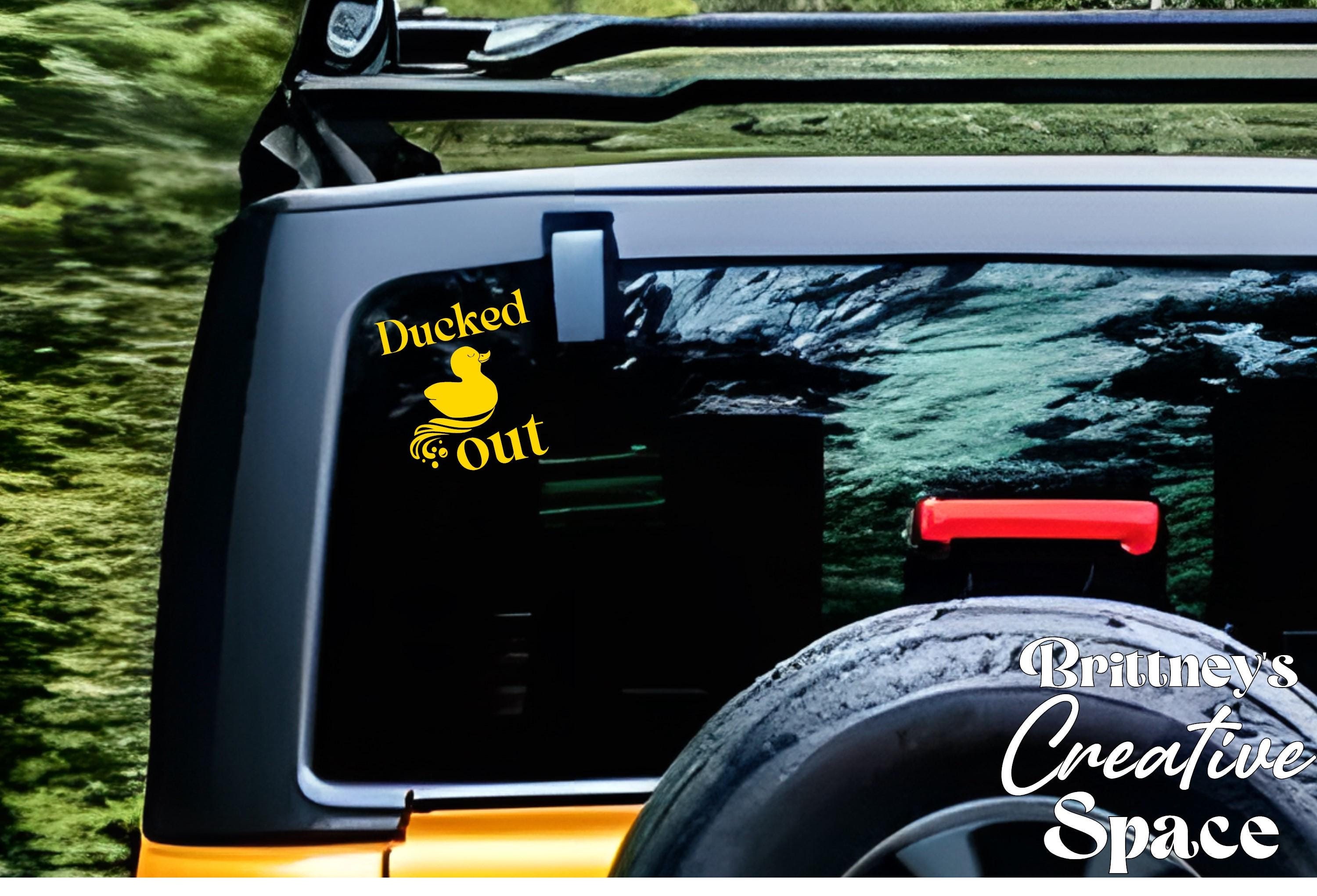 Ducked Out Jeep Permanent Decal - Etsy