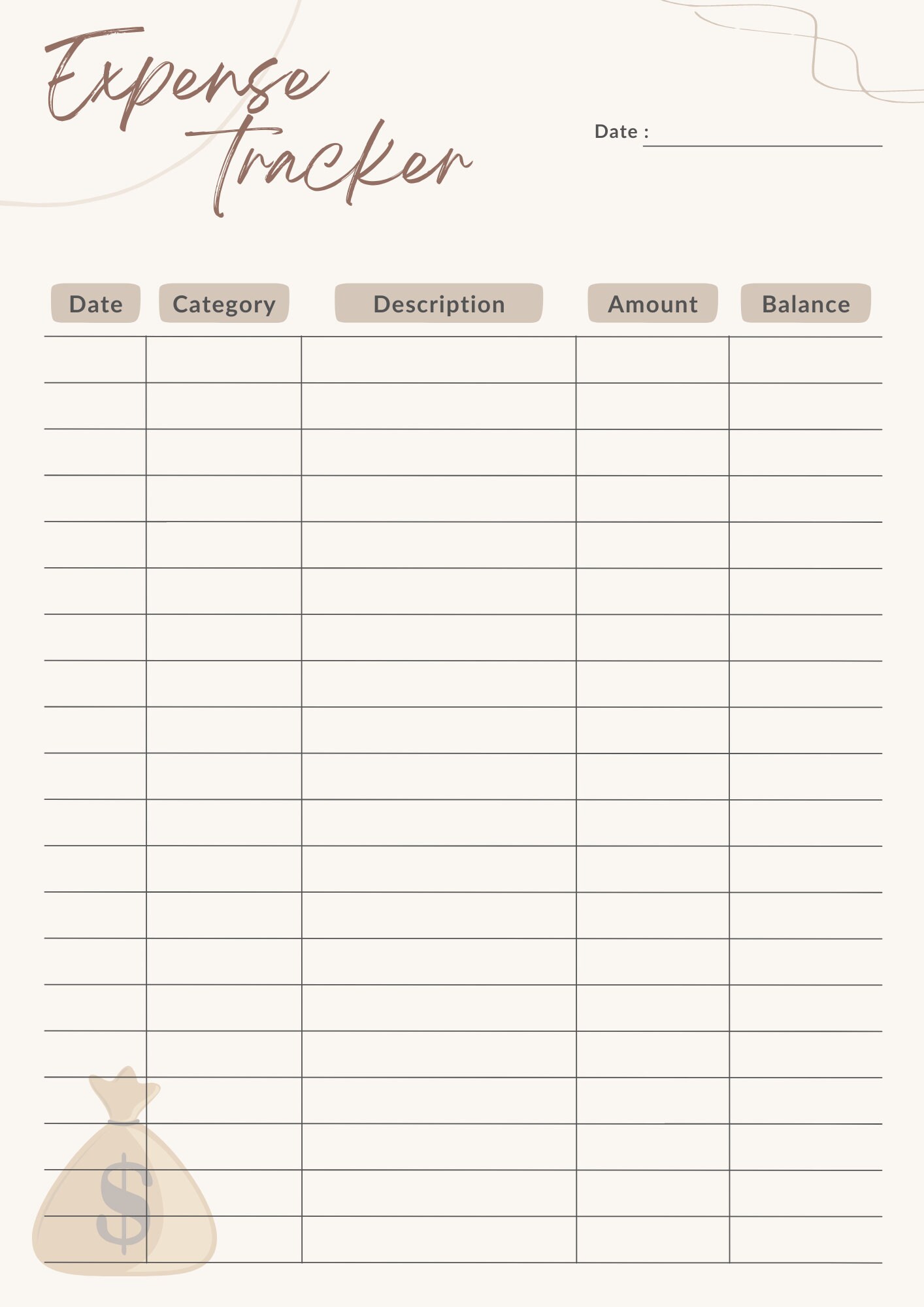 Income Tracker - Expense Tracker - Finance Tracker Set - Income ...