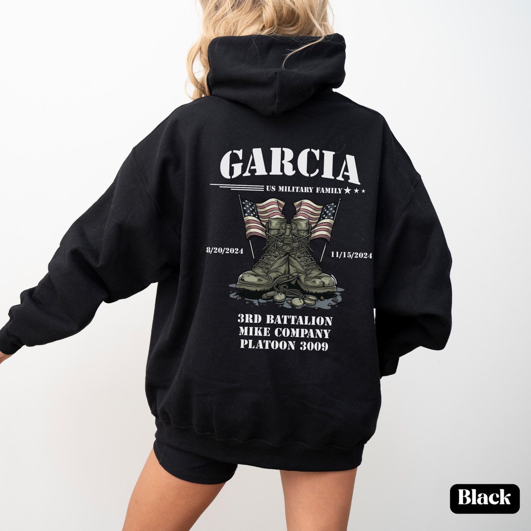 Military Boot Camp Basic Training Graduation Hoodie Personalized for ...