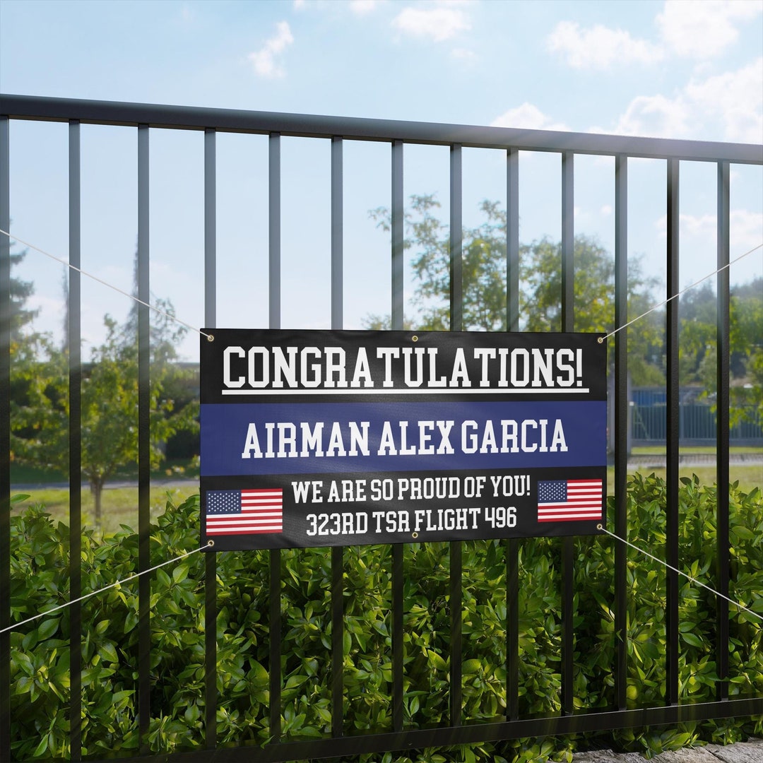 Military Graduation Banner for Basic Training Air Force Space Force ...