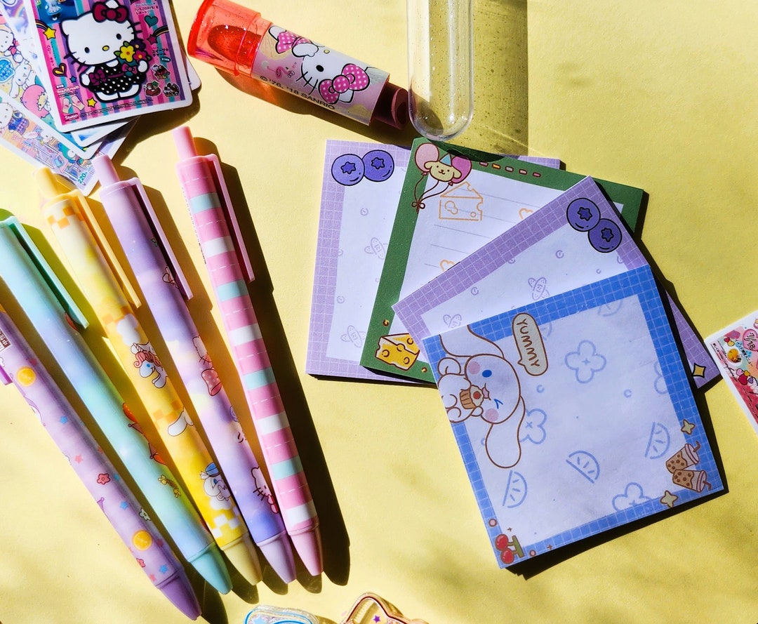 Kawaii Kitty & Friends Notepad Set (4-pack) - Etsy