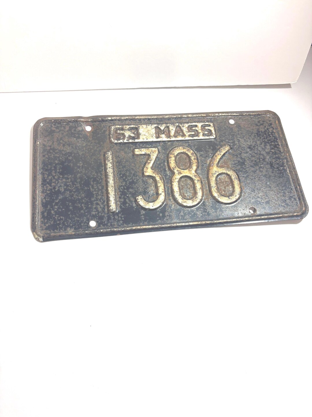 Vintage 1963 Mass License Plate - Etsy