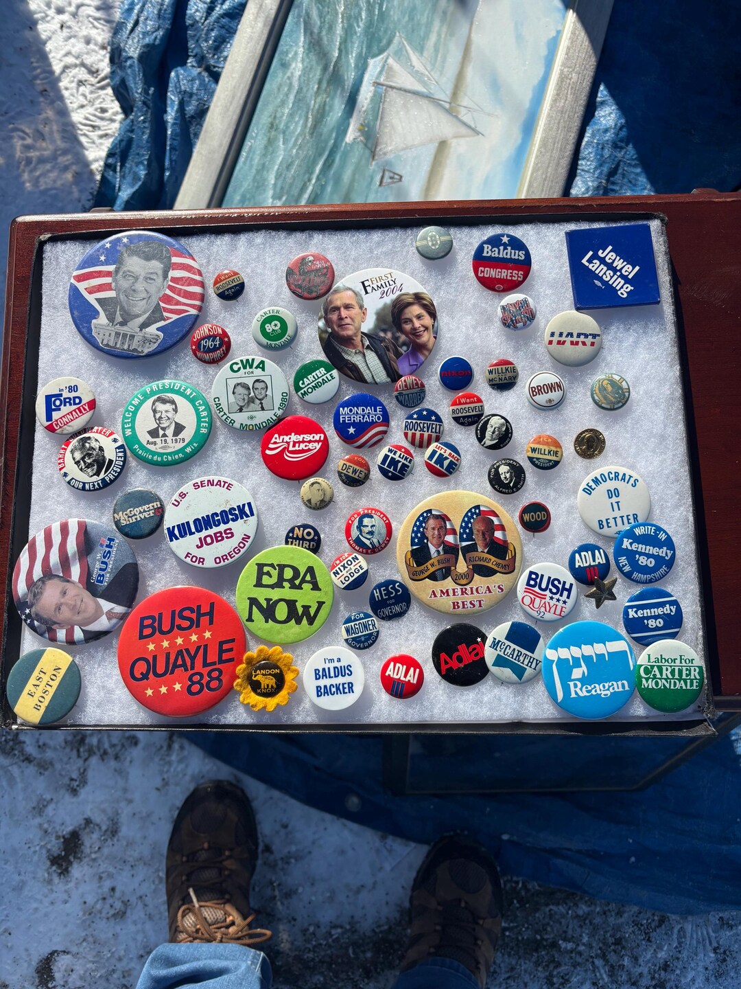 Vintage Political Pin Collection Display - Etsy