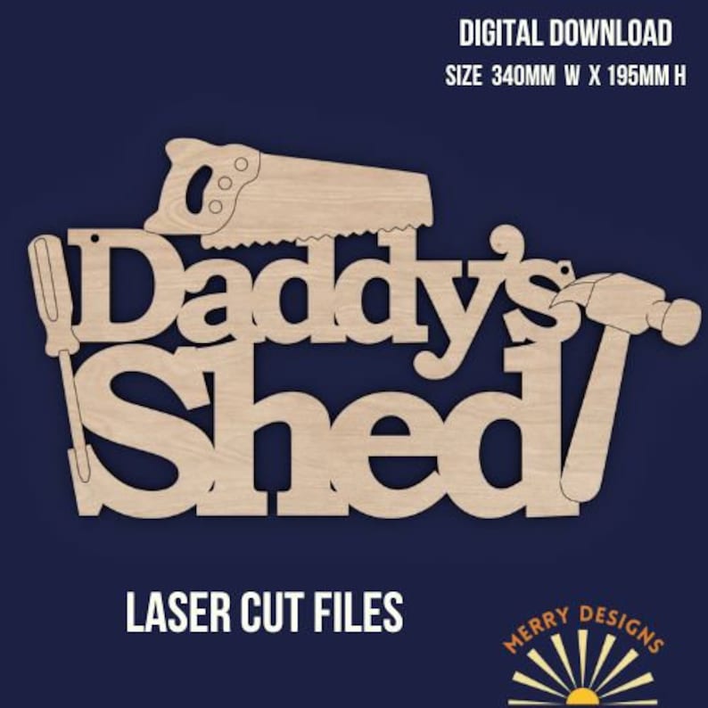 Dad Daddy's Shed Laser Cut Files, Svg Dxf Eps Pdf Design Suitable for Craft Cutting Machines. - Etsy