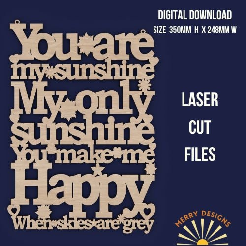 Sunshine Laser Cut Files, Svg Dxf Eps Pdf Design Suitable for Craft ...