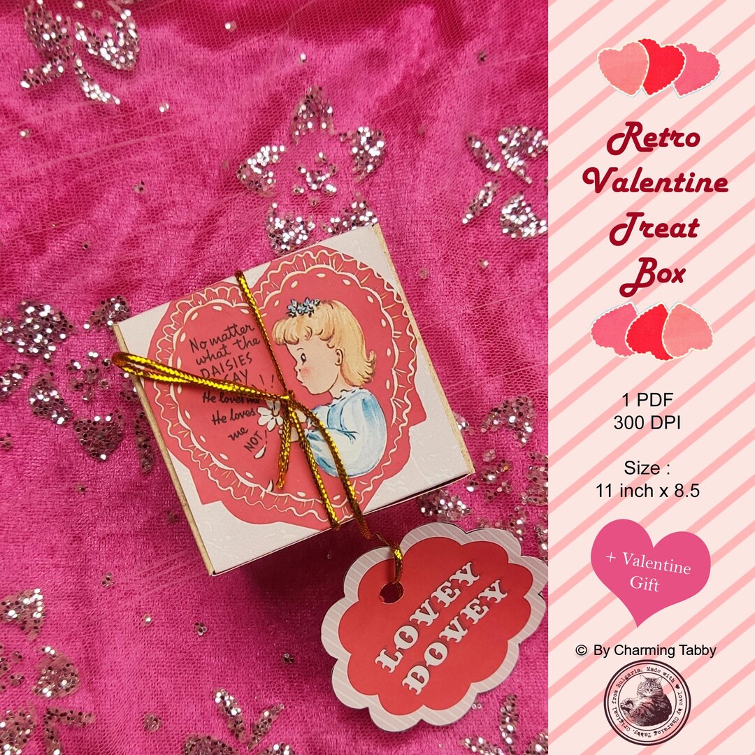 DIY Printable Valentine's Day Candy Gift Box - Chocolate Gift Box for ...