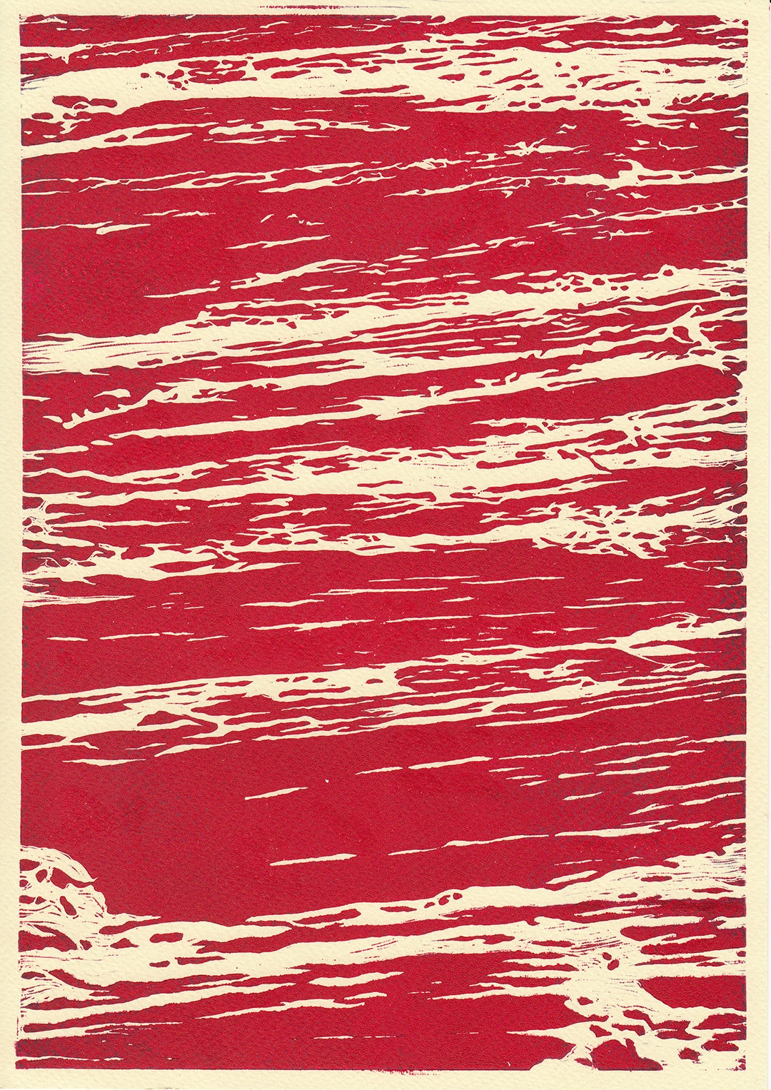 Makro #1 - Red, cream, bark, woodgrain A4 size - Original, limited ...