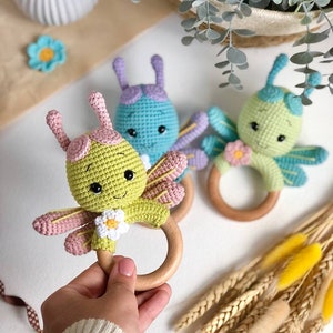 Dragon Fly Rattle Crochet Pattern, Interactive Toy Crochet Pattern ...