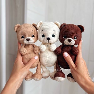 Crochet PATTERN Teddy, Amigurumi Tutorial PDF in English, Crochet Bear ...