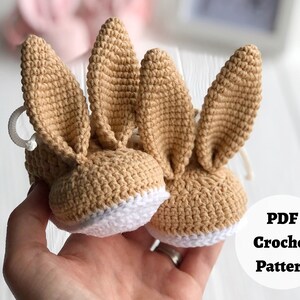 Bunny Slippers Crochet Pattern, Bunny Shoes Crochet Pattern, Crochet ...