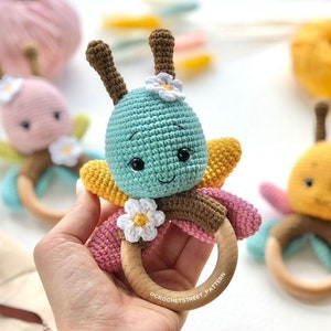 Crochet Baby Rattle Pattern, Crochet Butterfly Patterns English/spanish ...