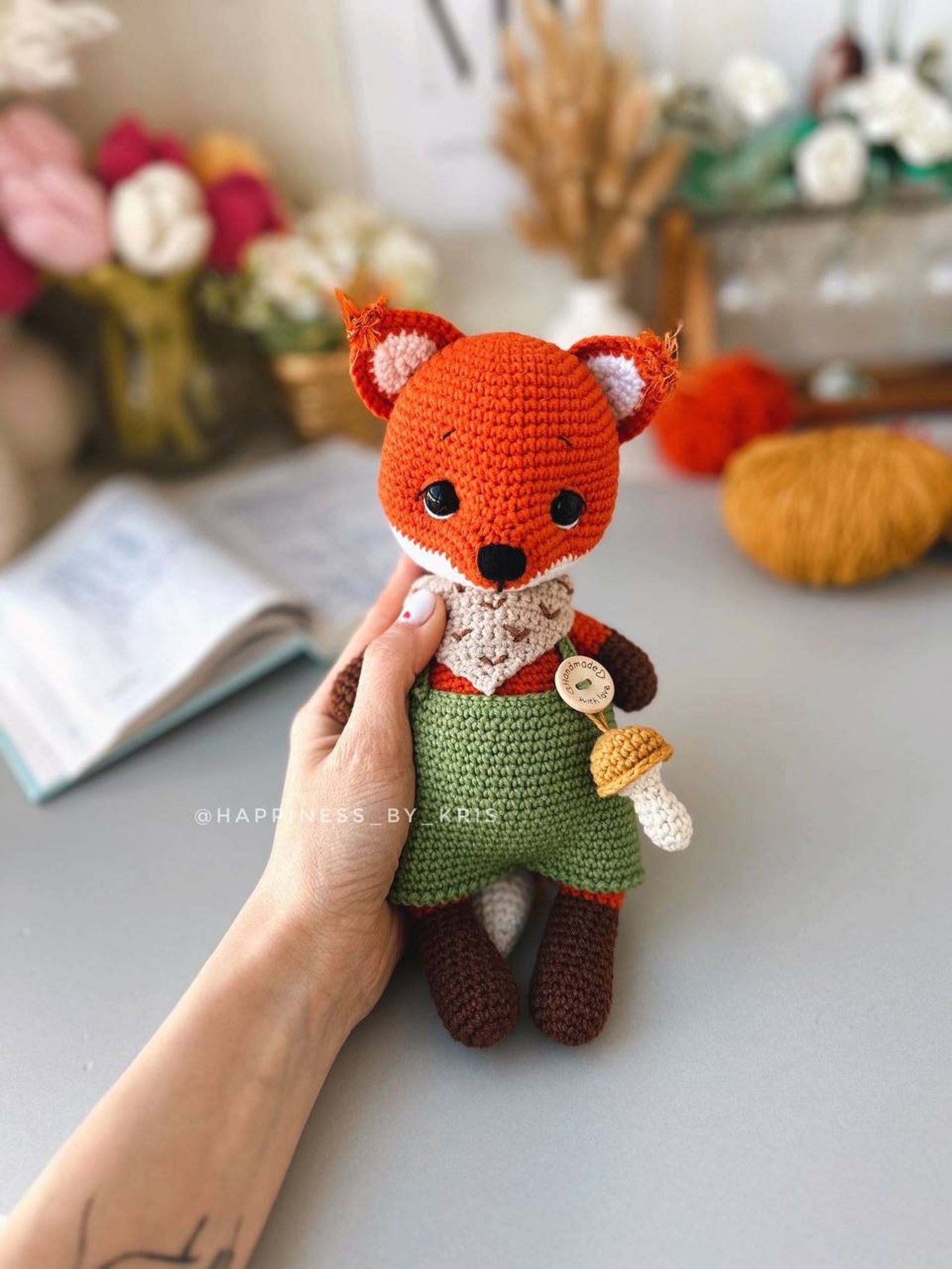 Packed for a Walk Fox Pattern Crochet * Amigurumi * Fox Crochet ...