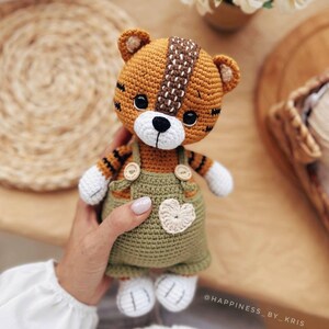 Crochet Animal Safari Tiger Cub Pattern, Small Animals Crotchet Pattern ...