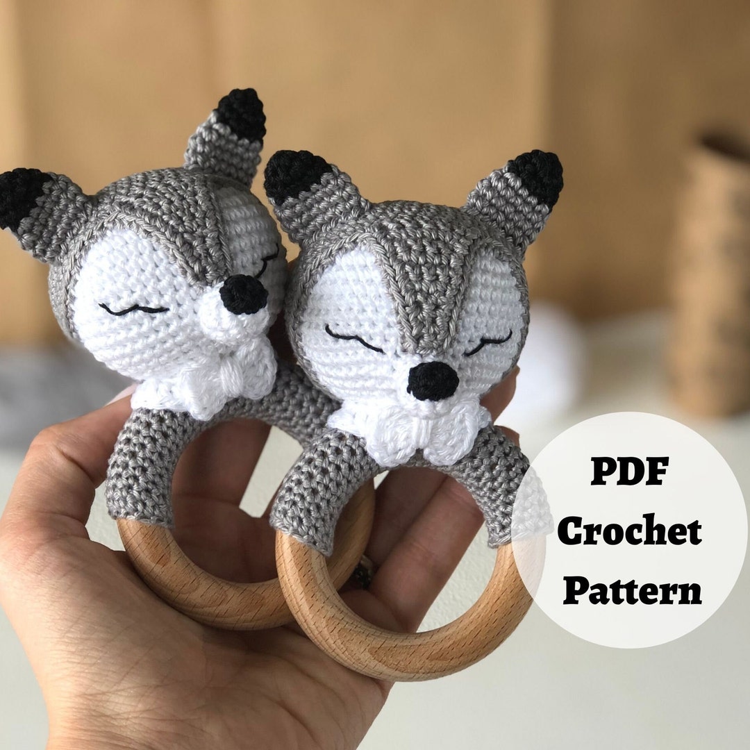 Baby Rattle Wolf Crochet Pattern, Amigurumi Wolf Crochet Pattern, Toy ...