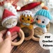 3IN1 Baby Rattles Crochet Patterns for Christmas Tree: Snowman, Santa ...