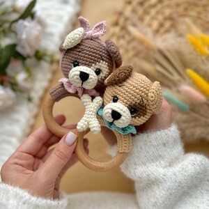 Crochet Dog Cute Puppies Rattle Pattern, Mini Crochet Animal for ...