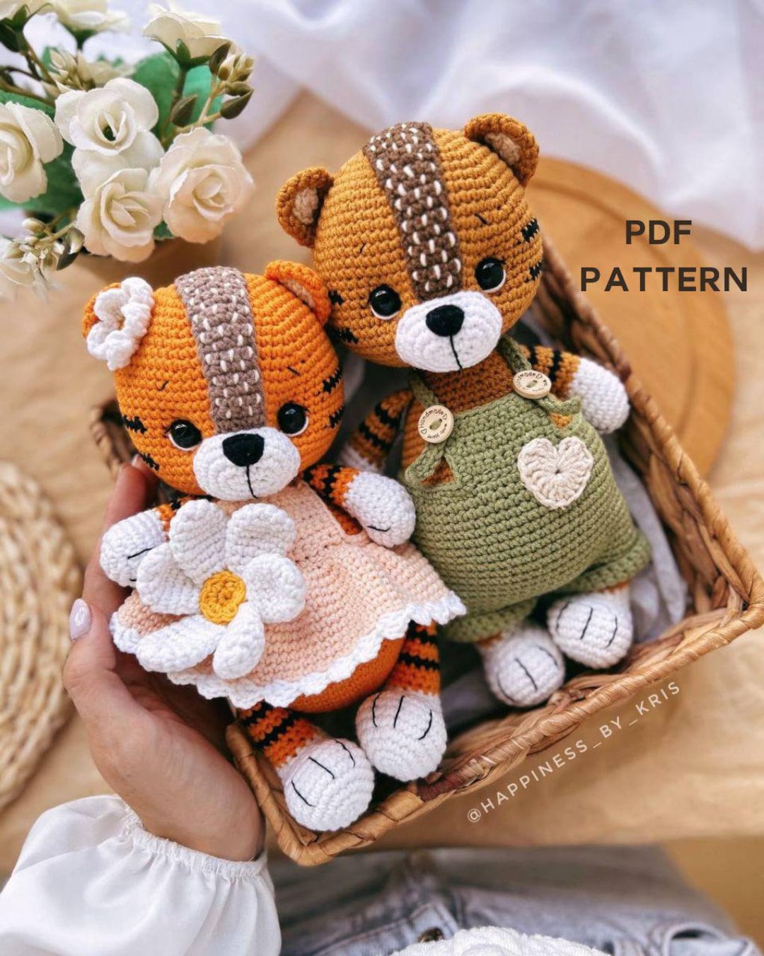 Crochet Animal Safari Tiger Cub Pattern, Small Animals Crotchet Pattern ...