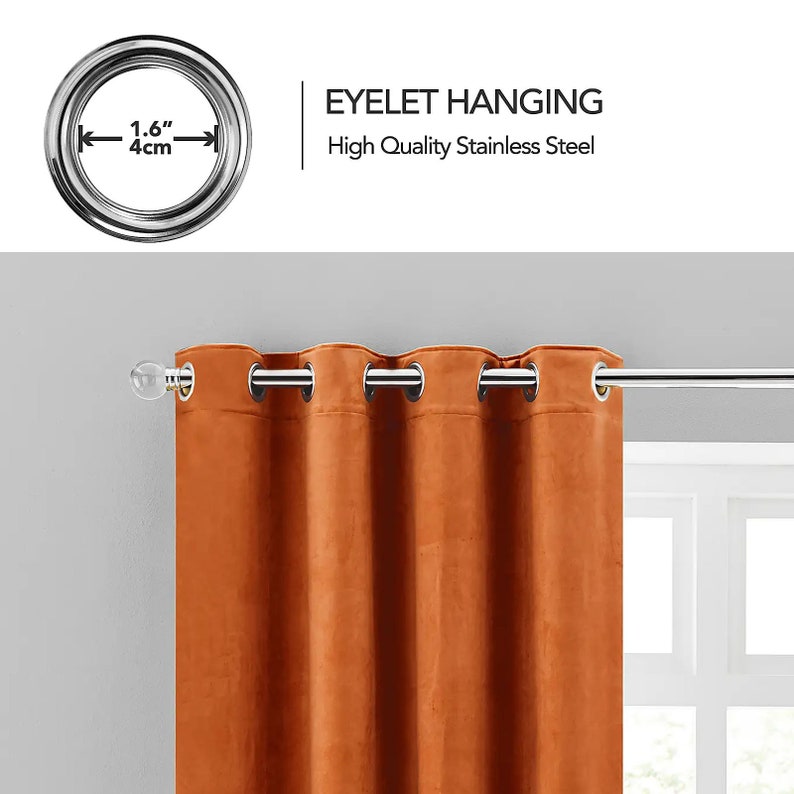 Velvet Curtains Custom Sizing Eyelet Rod Pocket Pencil Pleat Hangings ...