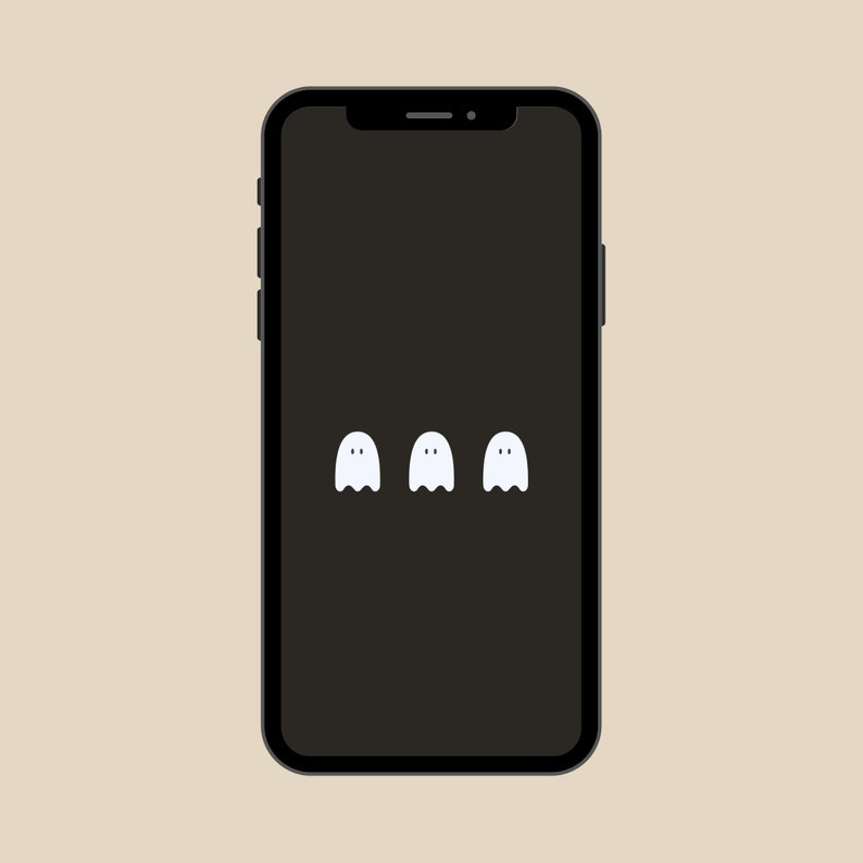 Halloween Phone Wallpaper Bundle Cute Ghostly Screensavers Instant ...