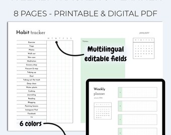 Printable Routine Tracker Weekly Habit Tracker, Printable Habit Tracker ...