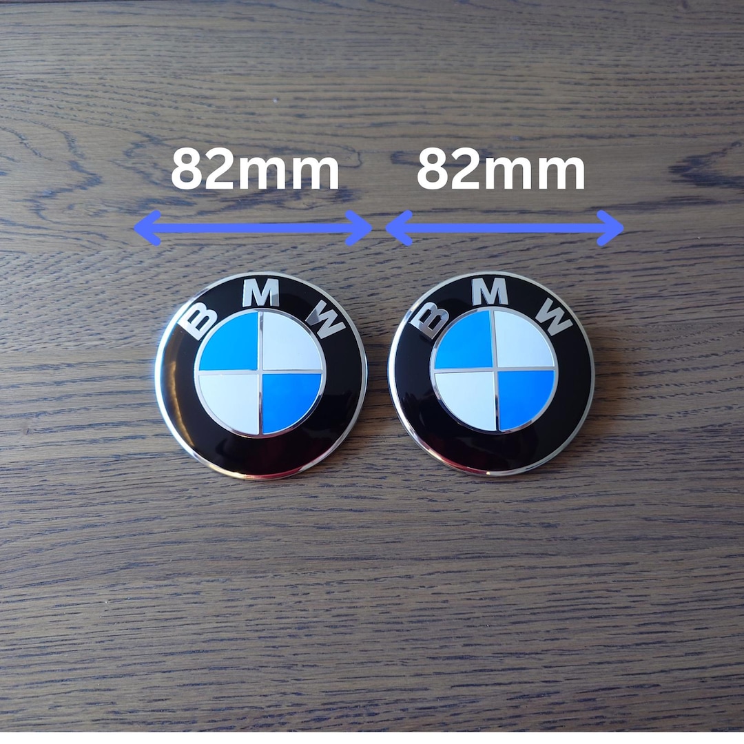 BMW Emblem Badge Set - Front & Rear (82mm+82mm) - Authentic 2-piece BMW ...