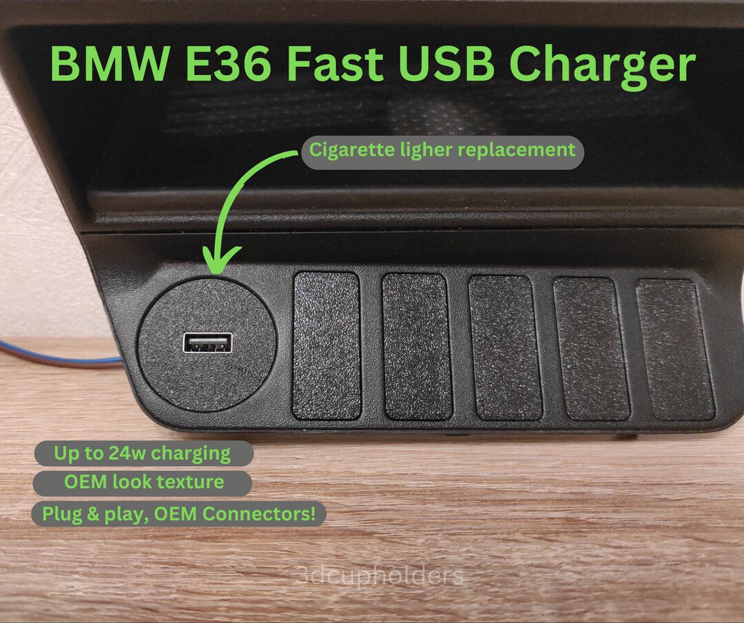 BMW E36 Fast USB Chargers Cigarette Lighter Replacement - Etsy
