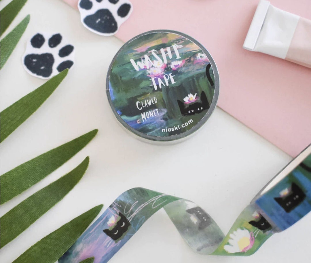 Clawed Monet Washi Sample; Niaski Art Series Washi Tape Sample 0.5m; 19 ...