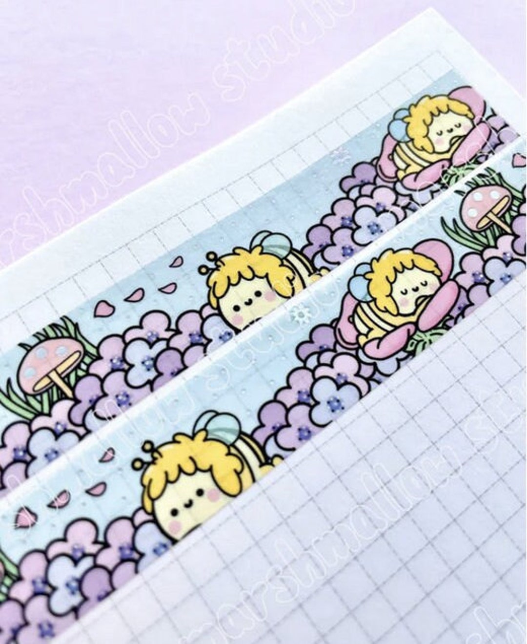 Marshmallow Studio Washi Sample 12"; Meadow Bee Washi Sample; Ltd. Ed ...