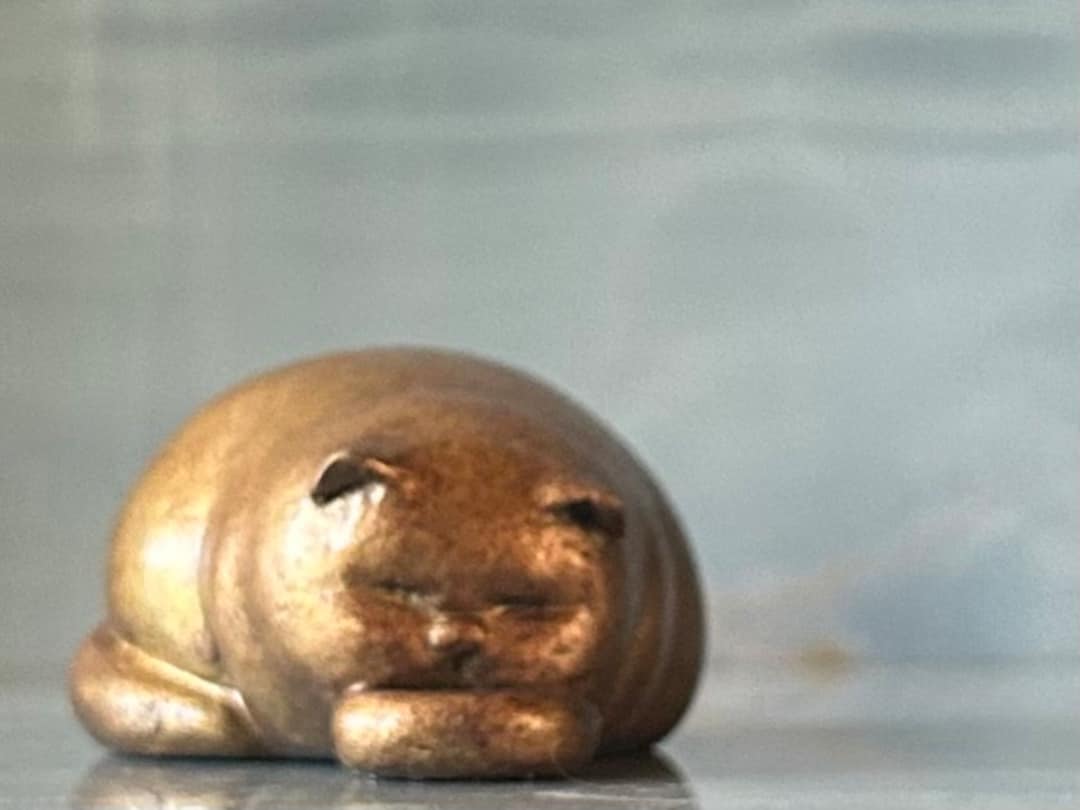 Fat Cat Sculpture Cat Statue Chubby Kitty Cat With Bowl - Etsy