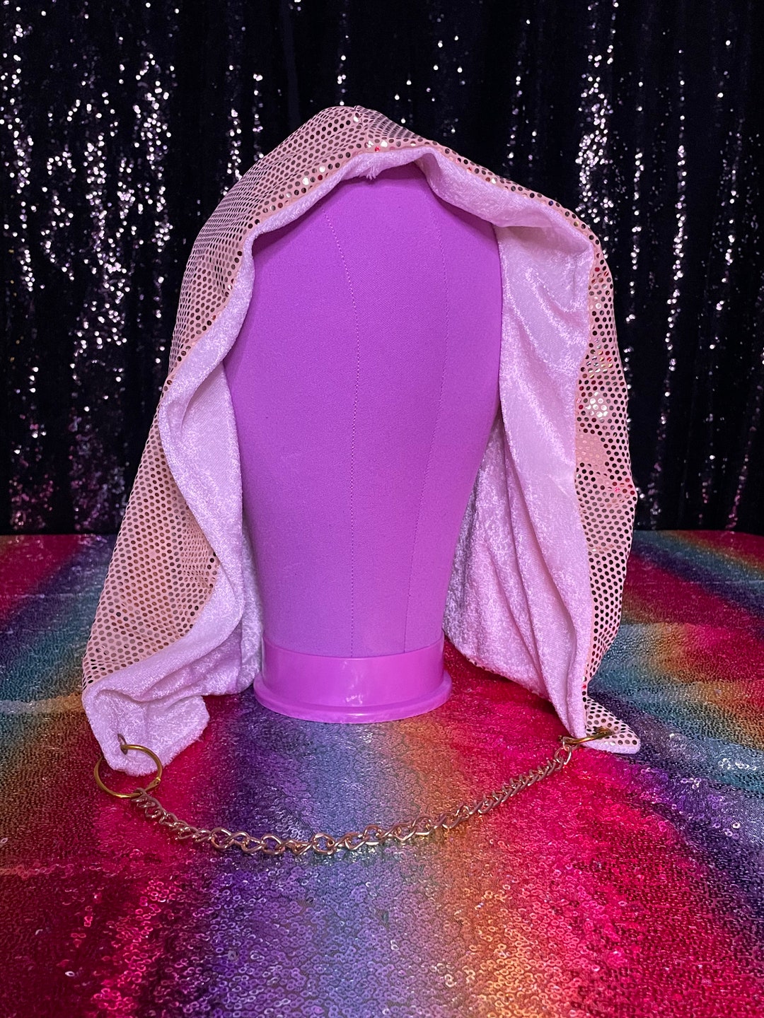 White & Gold Rave Sensory Hood - Etsy
