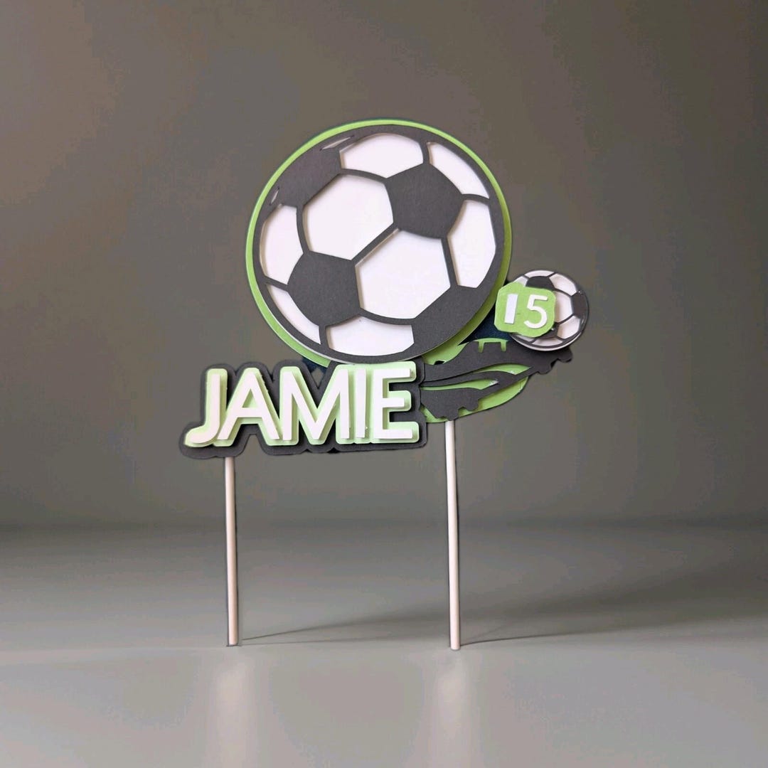 Personalised Football Cake Topper - Etsy