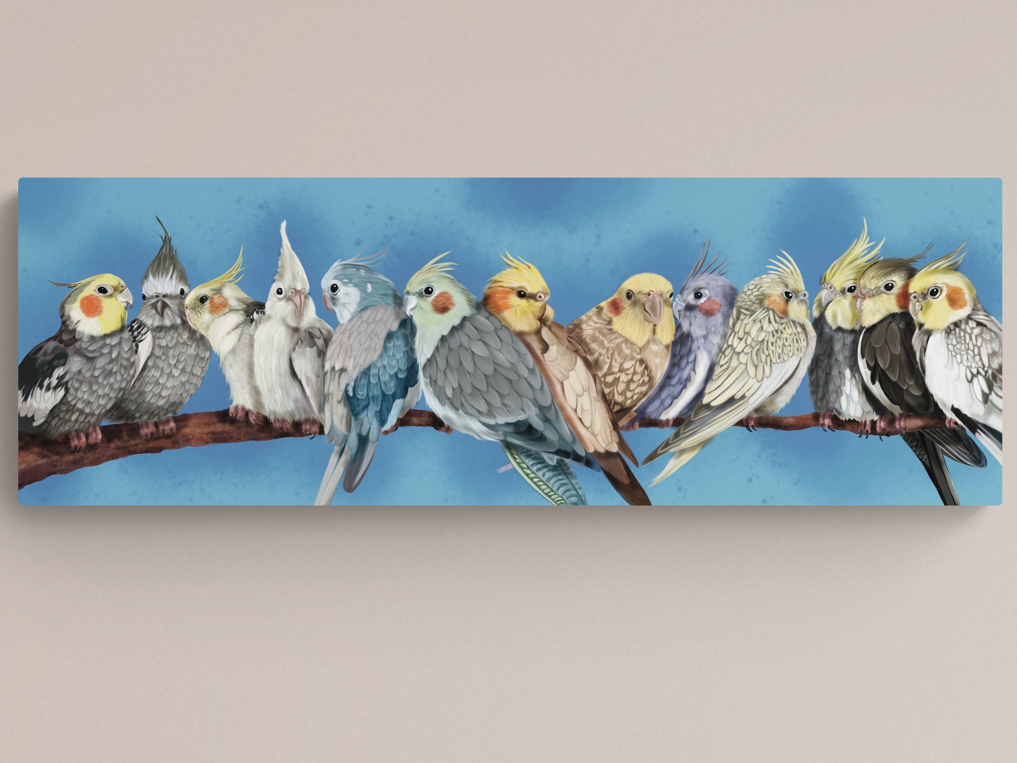 PRINTABLE Cockatiels Digital Art Download for Wall Art, Crafts, and ...