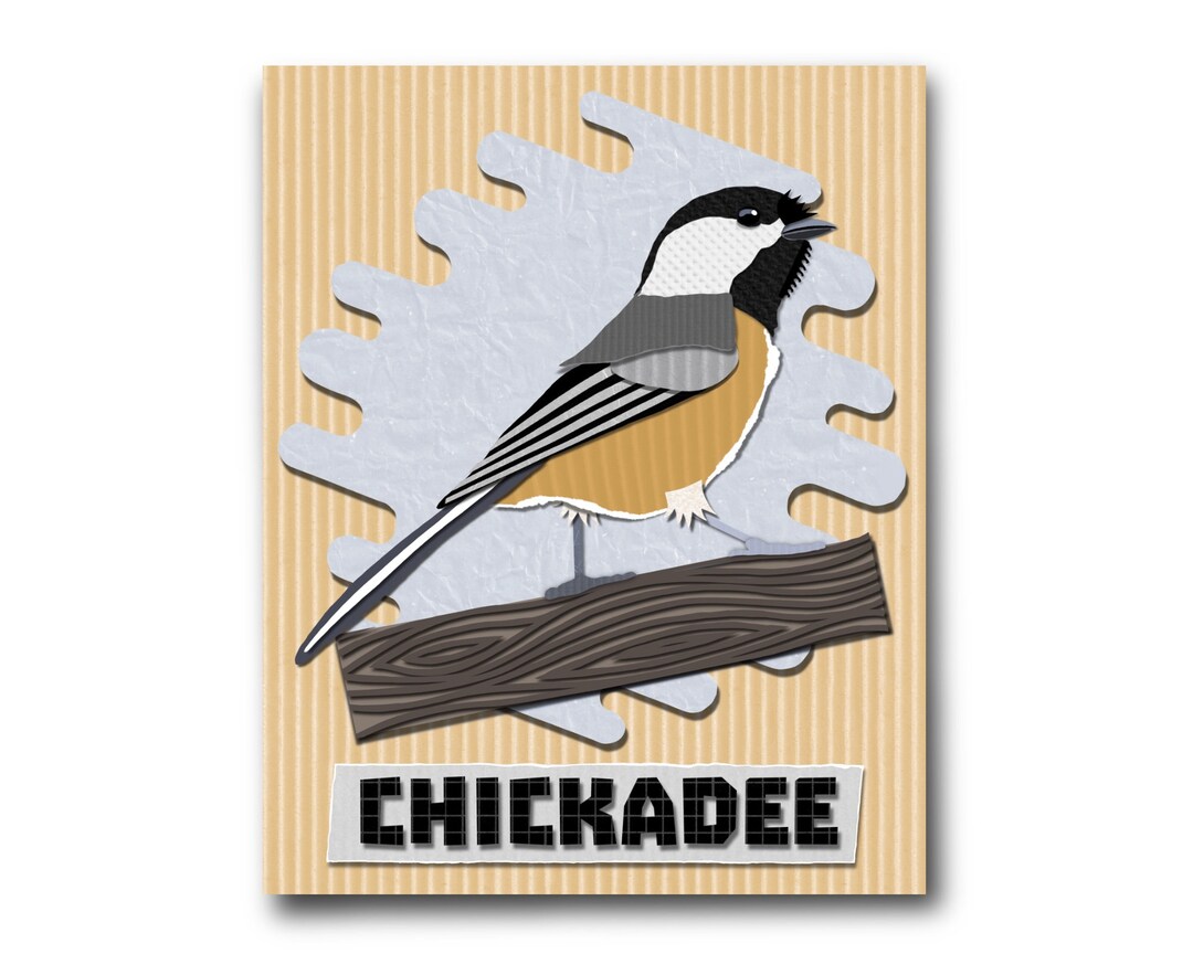 PRINTABLE Chickadee Digital Art Download for Home Decor, Crafts, and ...