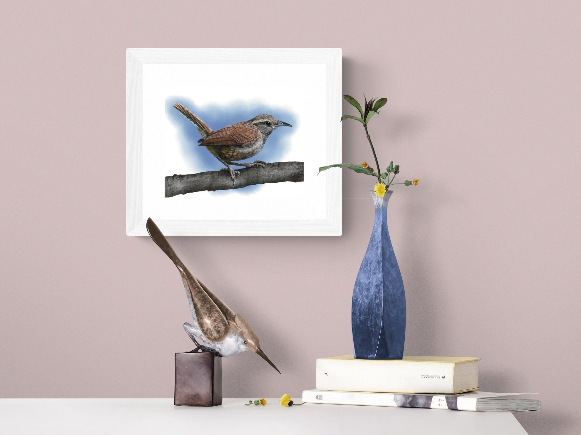 PRINTABLE Carolina Wren Digital Art Download for Home Decor, Crafts ...