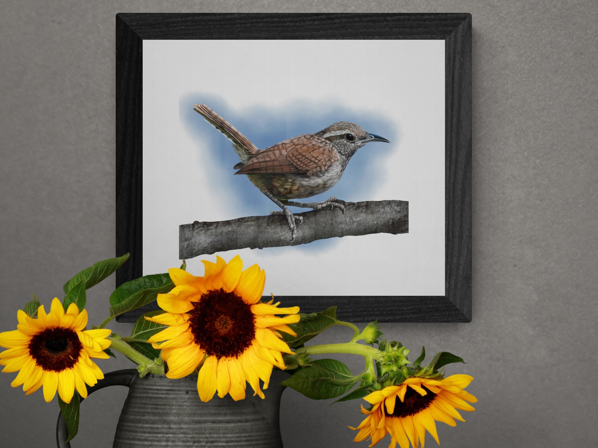 PRINTABLE Carolina Wren Digital Art Download for Home Decor, Crafts ...