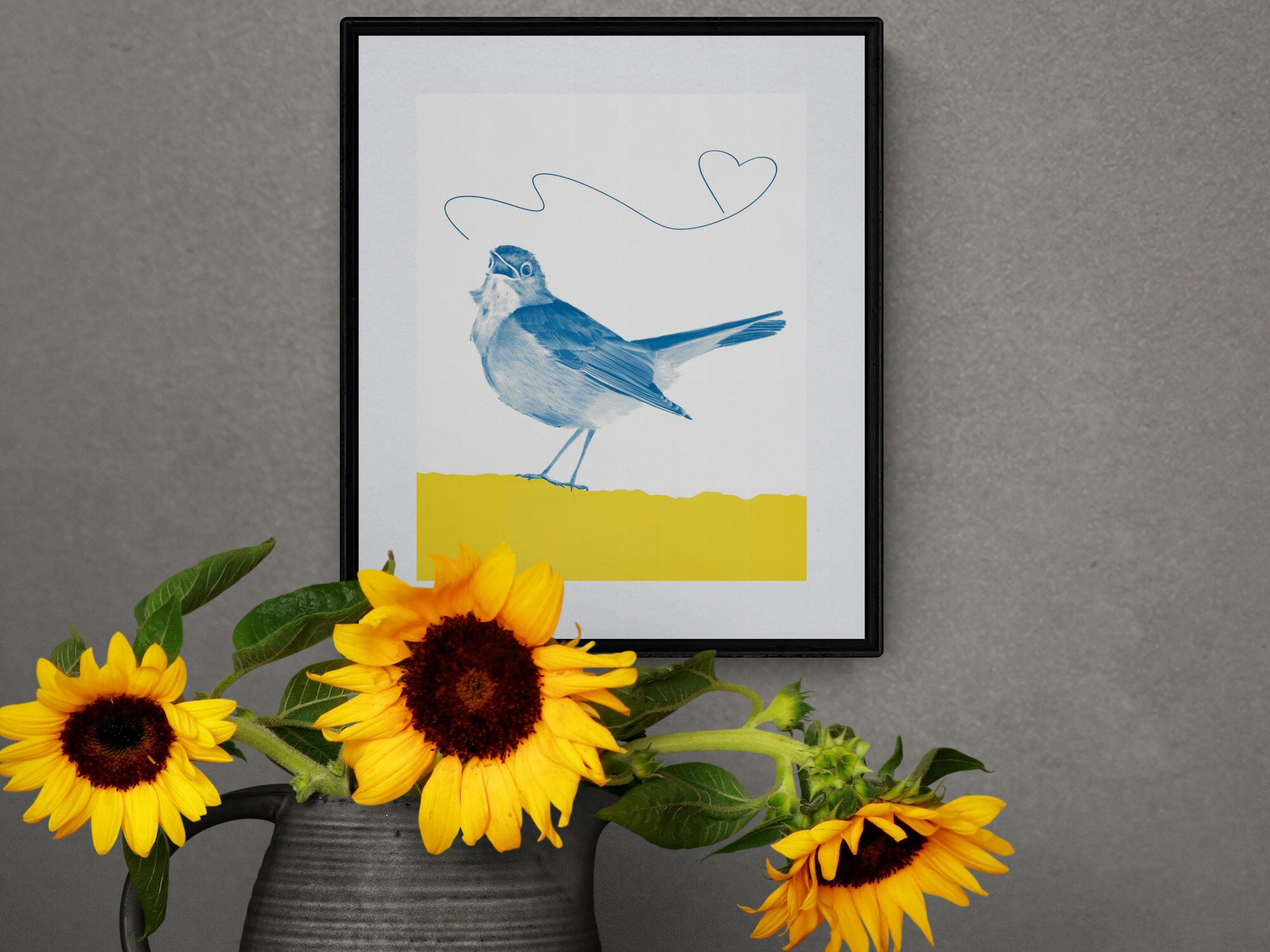 PRINTABLE Singing Nightingale Digital Art Download for Home - Etsy