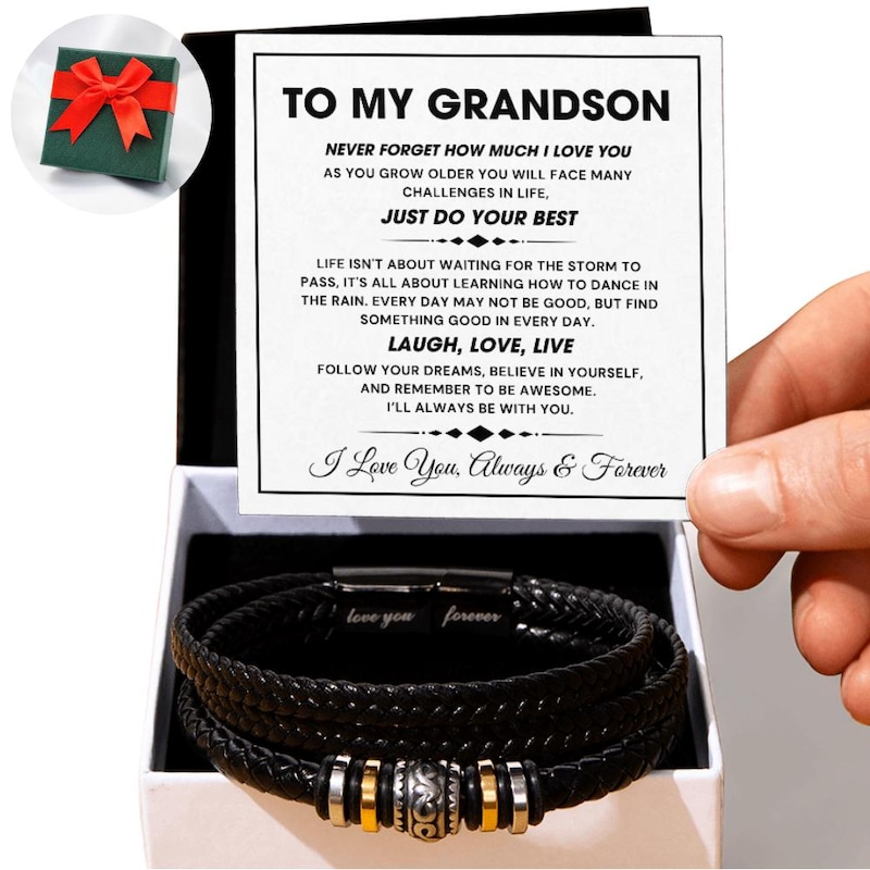 Grandson Bracelet From Grandmother - Etsy