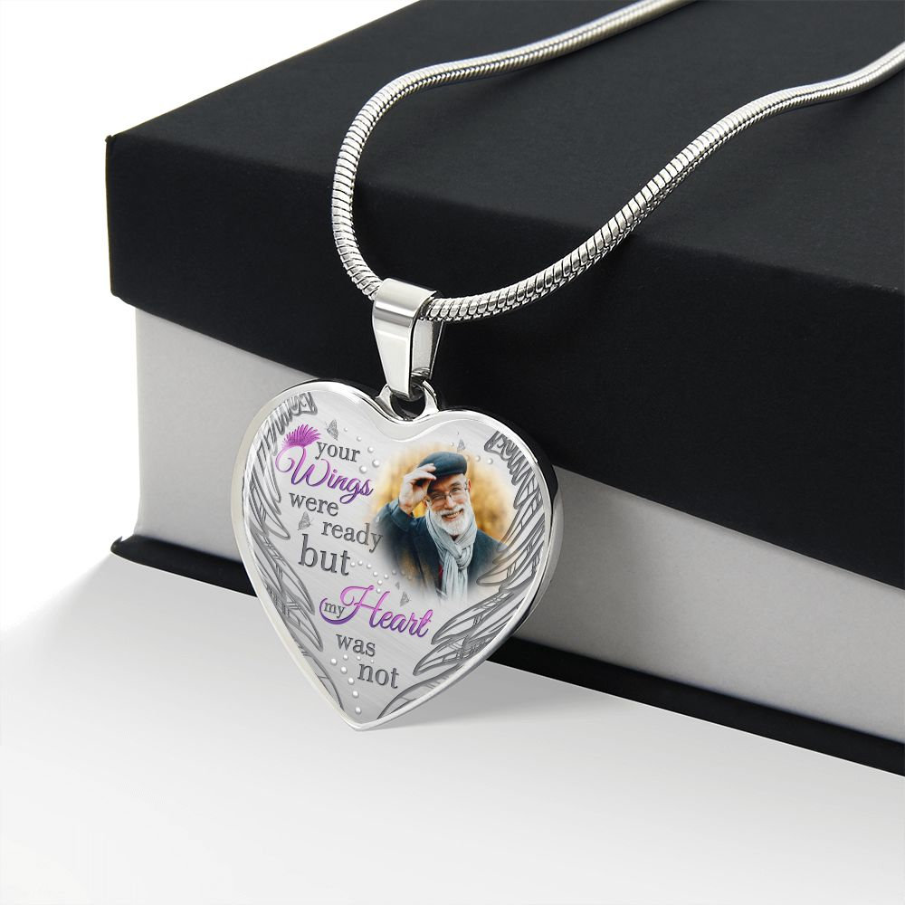 Memory Gifts, Memorial Necklace With Picture for Widow, Heart Photo ...