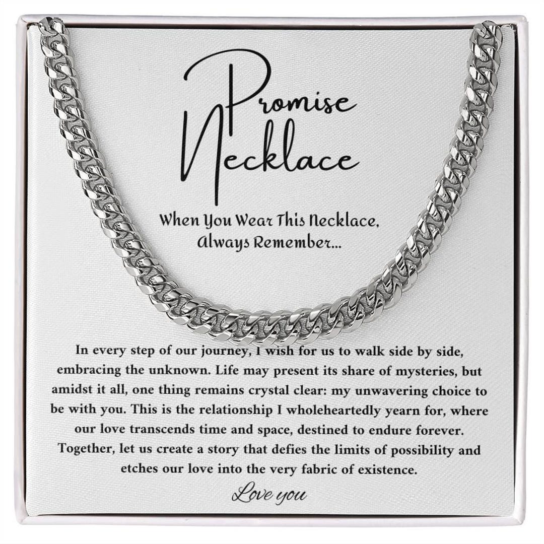 Promise Necklace for Him, Personalized Sentimental Gifts for Boyfriend ...